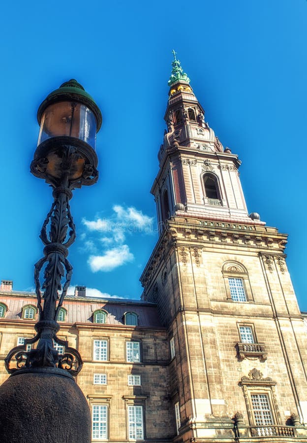 Parlament Kopenhagens Folketing Christiansborg-Palast Stockfoto - Bild ...
