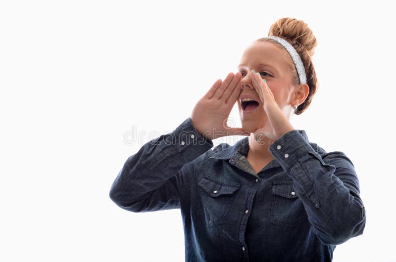 Parlez plus fort image stock. Image du oreille, fuselage - 23128465