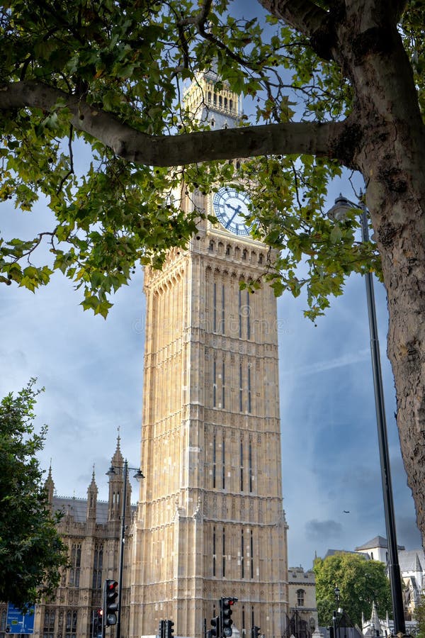 The Parliament and Big Ben - the View is through the Tree Stock Image ...