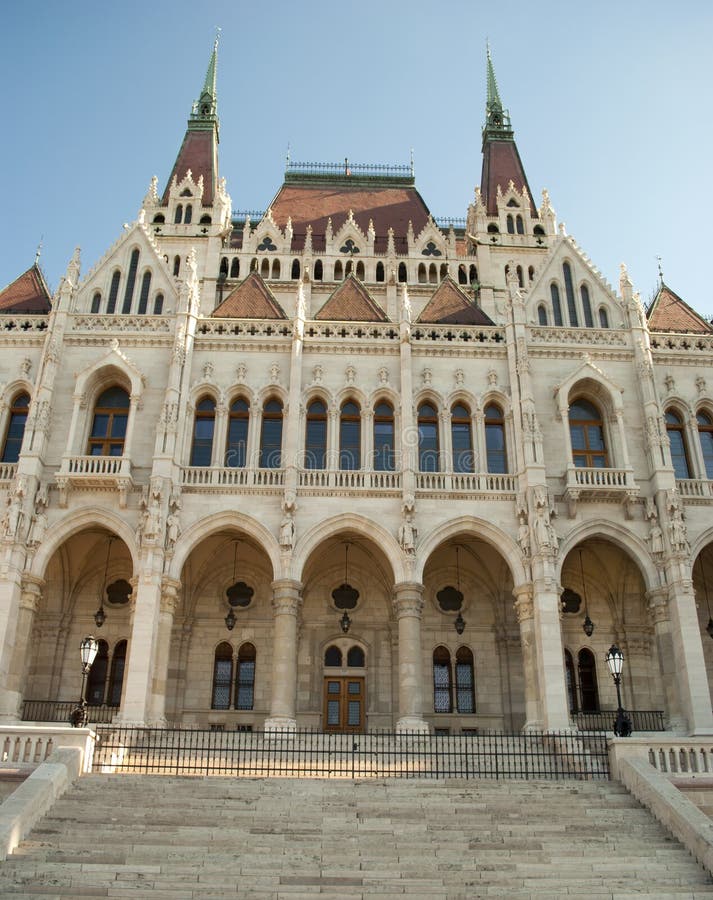 The Parliament of Budapest (Hungary) Stock Image - Image of town, blue ...