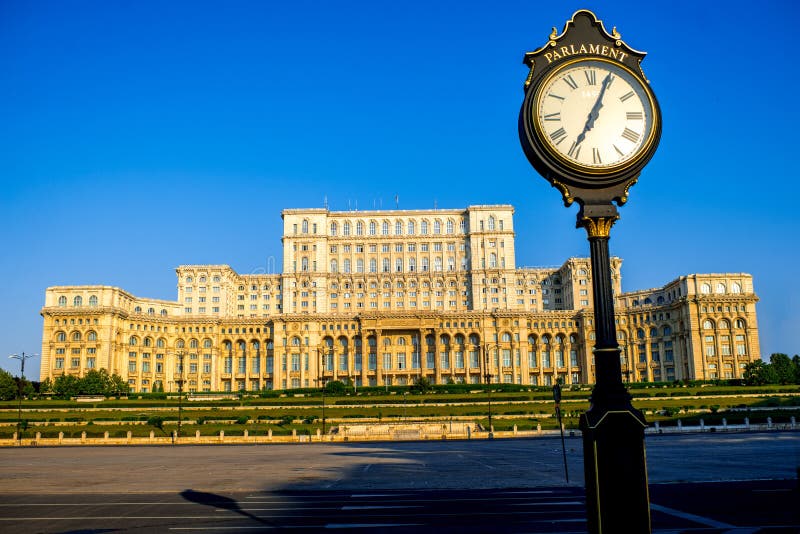 Parliament Building in Bucharest Stock Photo - Image of capital ...