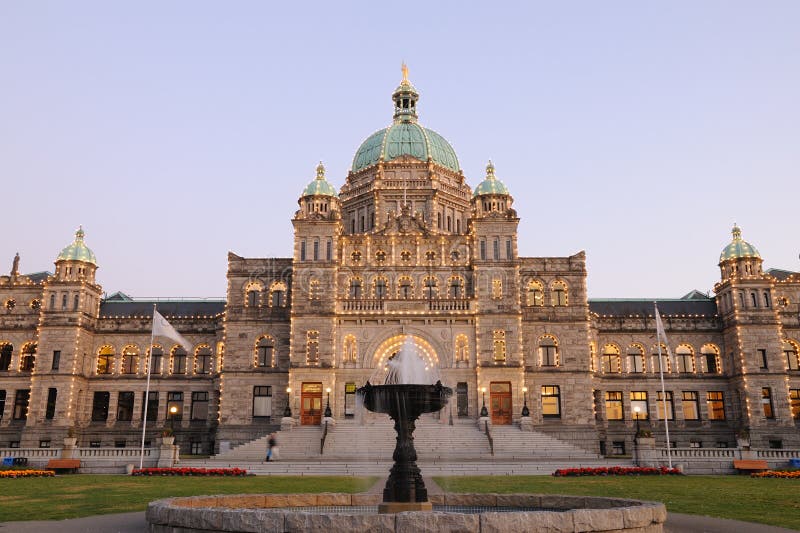 Parliament Building Night Scene Stock Photo - Image of attraction ...