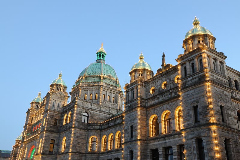 Parliament Building Night Scene Stock Image - Image of buildings ...