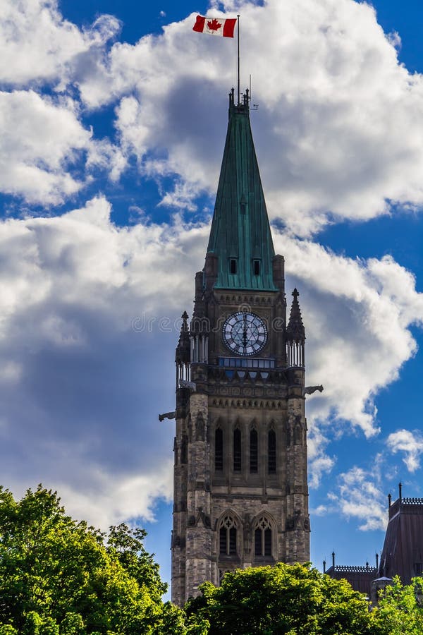 Parliament Building in Ottawa Editorial Stock Image - Image of cloud ...