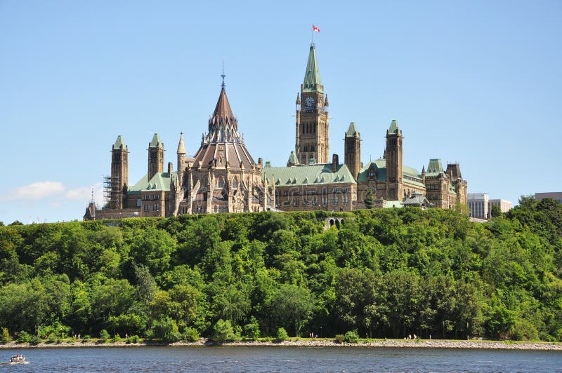 Parliament Buildings and Library, Ottawa Stock Image - Image of leaf ...