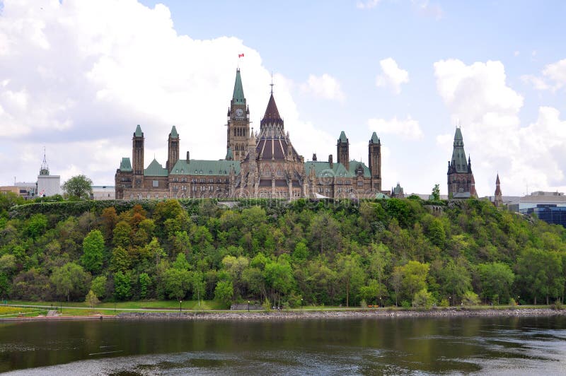 Parliament Buildings and Library, Ottawa Stock Image - Image of ...