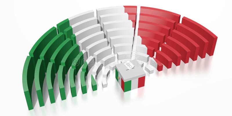 Italy, Ballot Box and Italian Flag, Elections 2018, Vector File ...