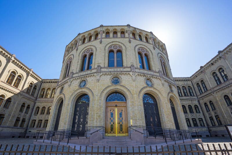 Parliament of Norway Stortinget in Oslo City, Norway Stock Photo ...