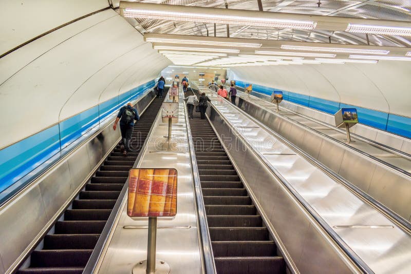Parliament Station Escalators 2 Editorial Image - Image of corporate ...