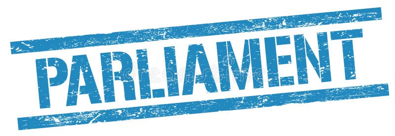 PARLIAMENT Text on Blue Grungy Rectangle Stamp Stock Illustration ...