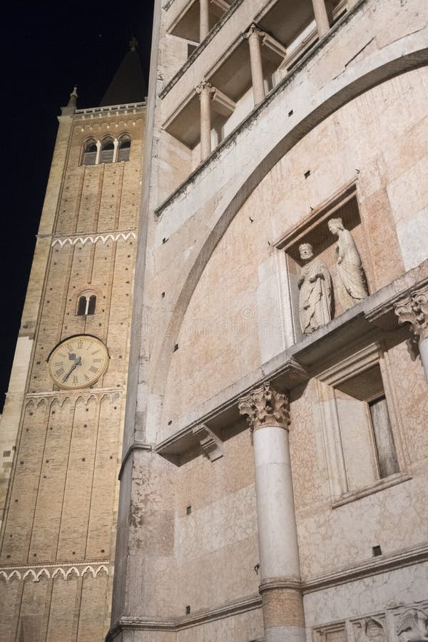 Parma Italy by Night: Cathedral Square Stock Image - Image of garibaldi ...