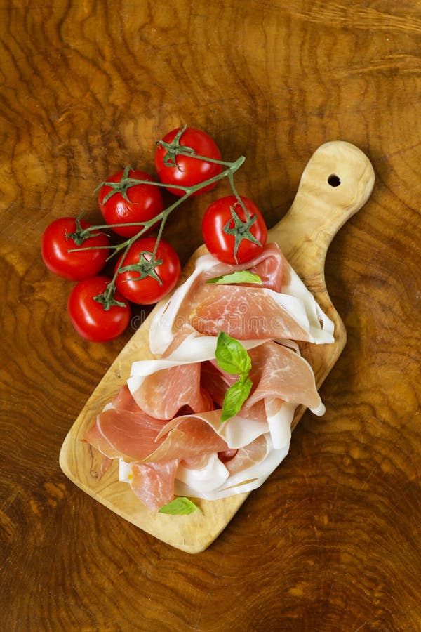 Parma Ham (jamon) with Fragrant Herbs Stock Photo - Image of hamon ...
