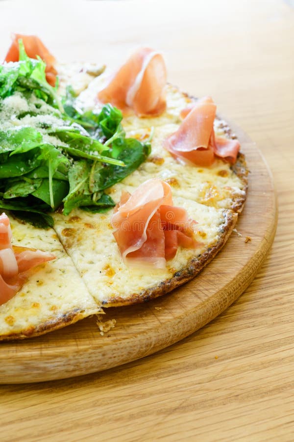 Parma ham pizza stock photo. Image of dinner, luxury - 54335548