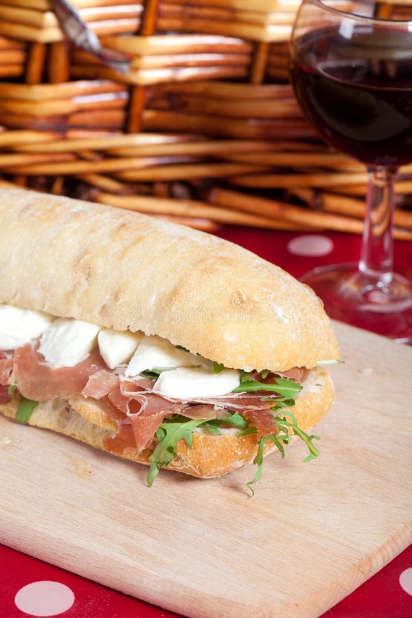Parma ham sandwich stock image. Image of sandwich, delicious - 24622343