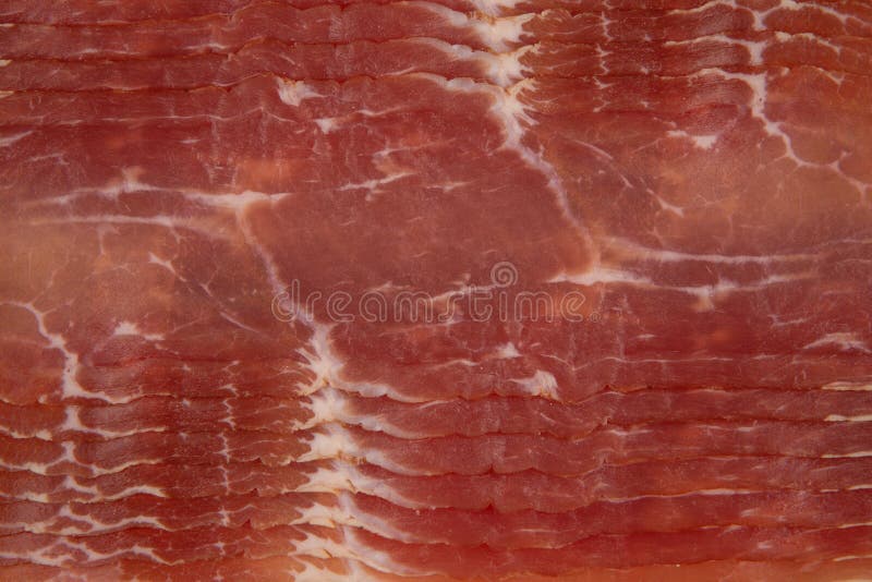 Parma Ham Texture - Closeup on Parma Ham Slices Stock Image - Image of ...