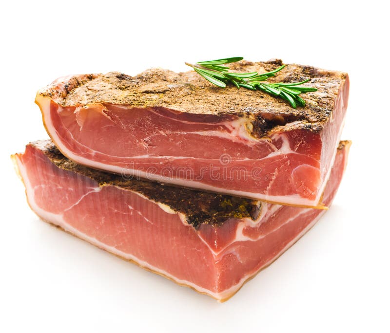 Single Parma or Prosciutto Ham in a Butchery Stock Photo - Image of ...