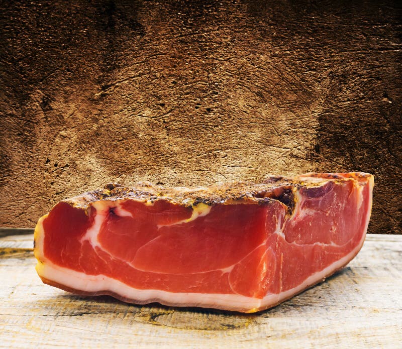 Single Parma or Prosciutto Ham in a Butchery Stock Photo - Image of ...