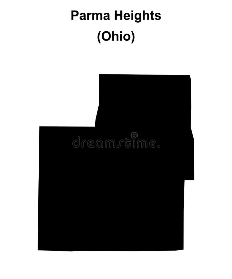 Parma Heights outline map stock vector. Illustration of isolated ...