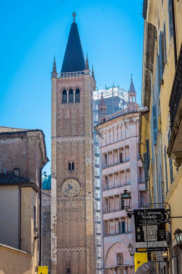 PARMA, ITALY, 13 JUNE 2021 Main Square of Parma with the Cathedral and ...