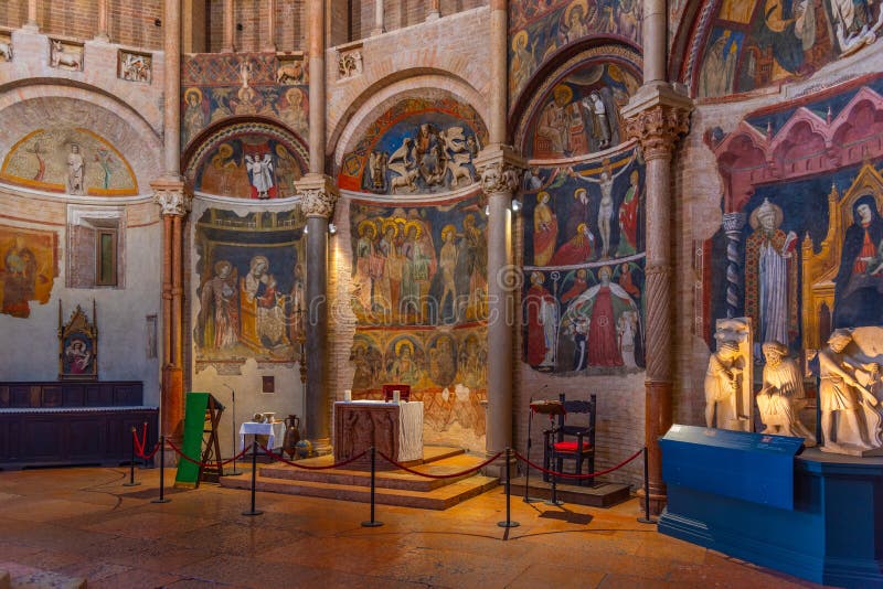 Parma, Italy, September 25, 2021: Interior of Baptistery of Parm ...