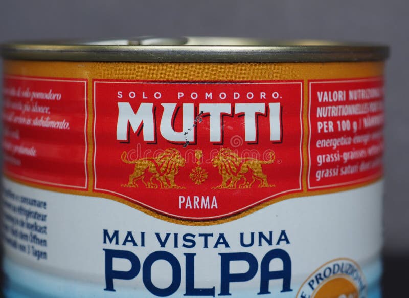 PARMA - JAN 2020: Mutti Tomato Can Editorial Photography - Image of ...