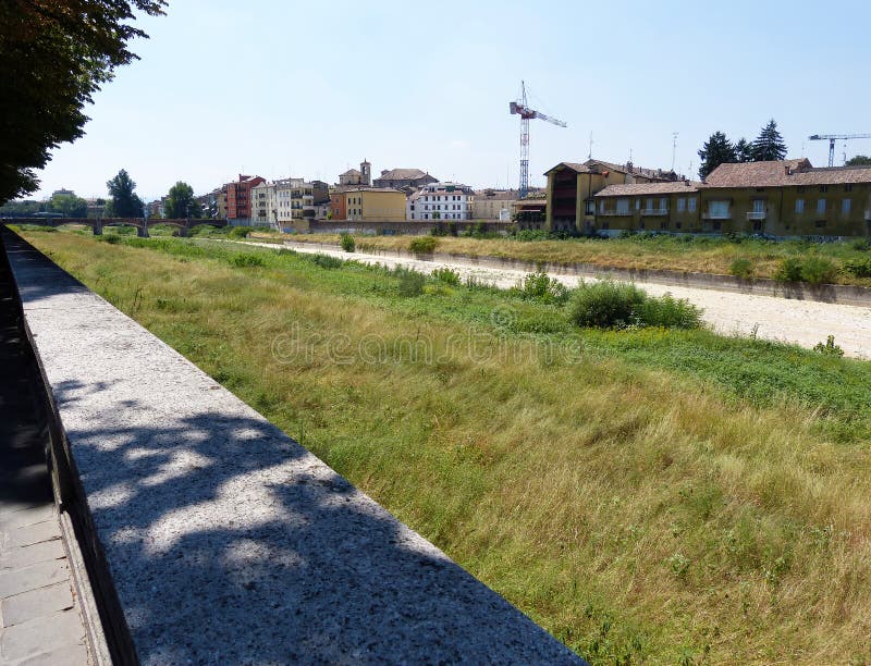 Parma River and Ponte Verdi Bridge in Parma Stock Photo - Image of rain ...