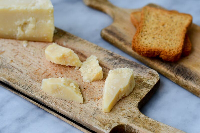 Parmesan Cheese and Bread Rusks Stock Image - Image of bakery, baked ...