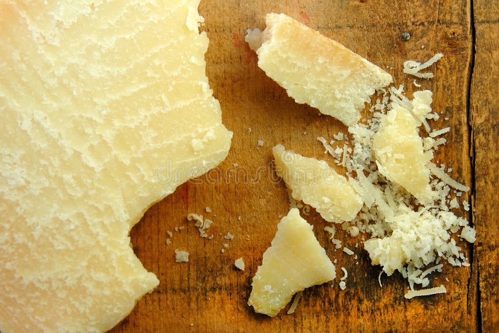 Parmesan Cheese Chunks and Grated Stock Image - Image of ingredient ...