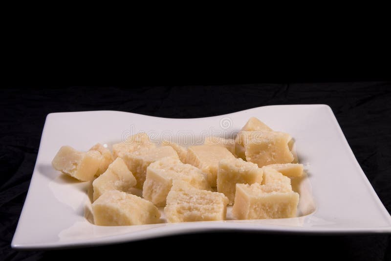 Parmesan Cheese Cubes stock photo. Image of protein, dish - 4299300