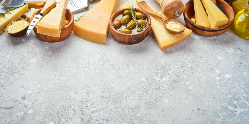Parmesan Cheese Cut into Pieces. Cheese. Side View Stock Photo - Image ...