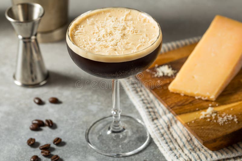 Parmesan Cheese Espresso Martini Cocktail Stock Photo - Image of cold ...