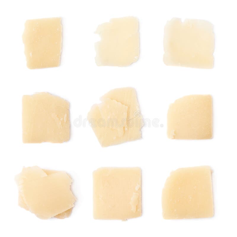 Parmesan Cheese Flakes Isolated Stock Image - Image of eating ...