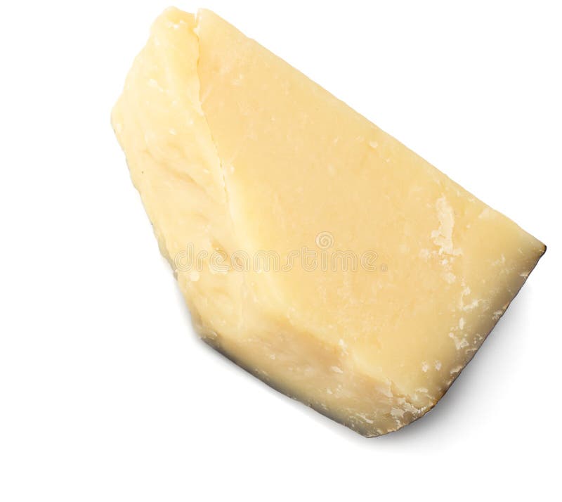 Parmesan Cheese Isolated on a White Background Top View Stock Image ...