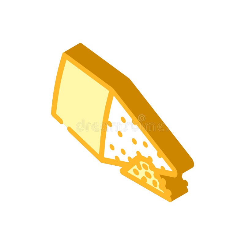 Parmesan Cheese Isometric Icon Vector Illustration Stock Vector ...