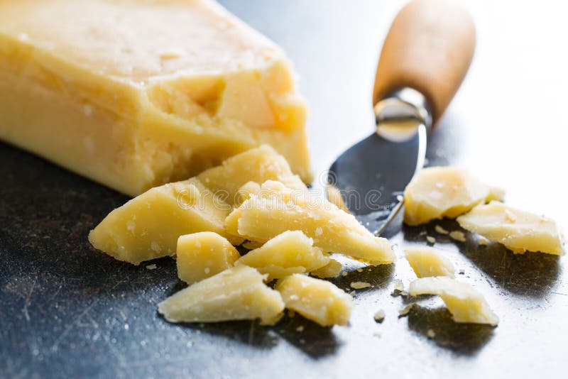 Parmesan Cheese and Green Olives Stock Image - Image of background ...