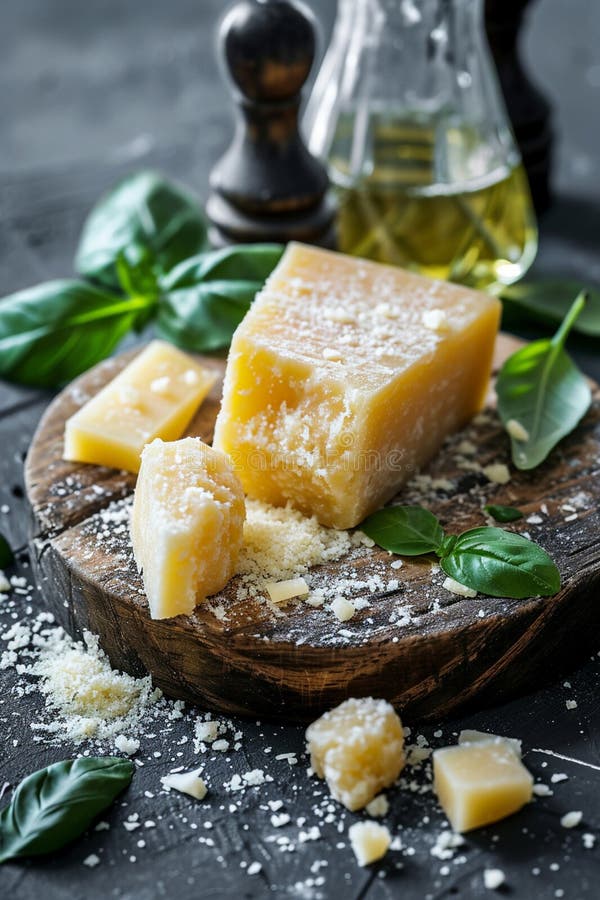 Parmesan Cheese on the Table. Selective Focus Stock Image - Image of ...