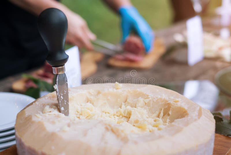 Parmesan Shaved and Cheese Wheel To Eat Stock Image - Image of italy ...