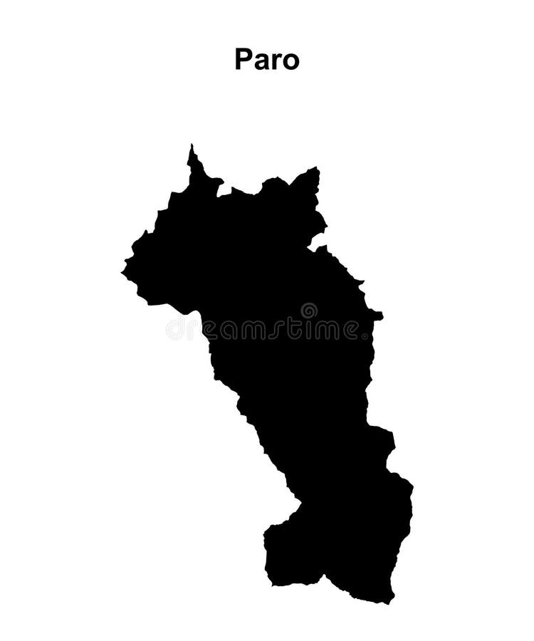 Paro outline map stock vector. Illustration of atlas - 360328692