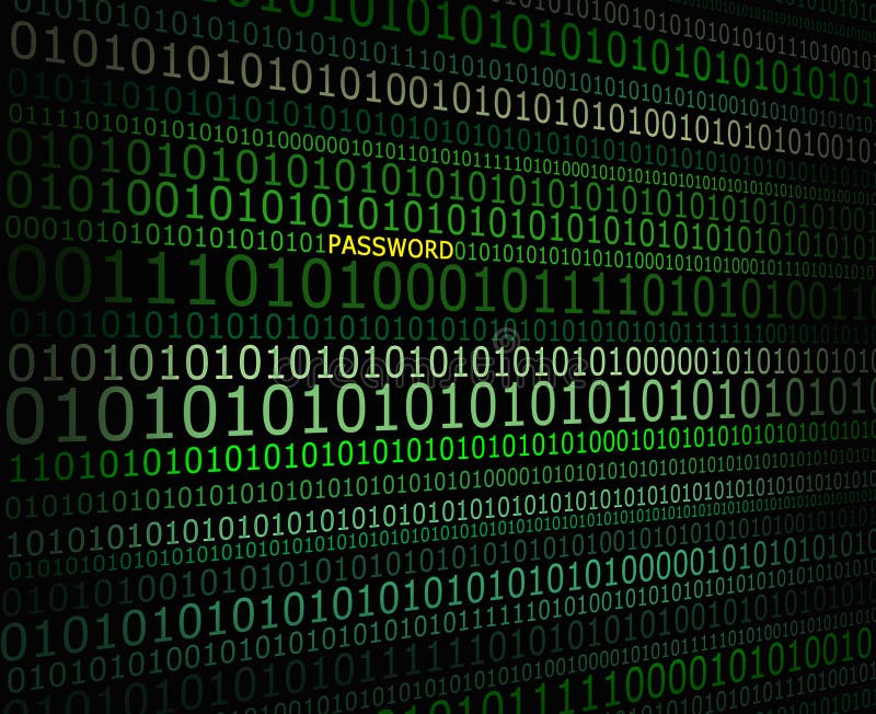 Parola D'accesso Nel Codice Binario Immagine Stock - Immagine di ...