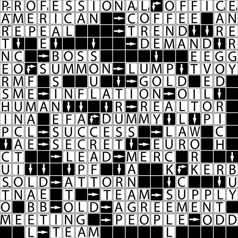 Parole Incrociate Di Affari. Vettore. Illustrazione Vettoriale ...