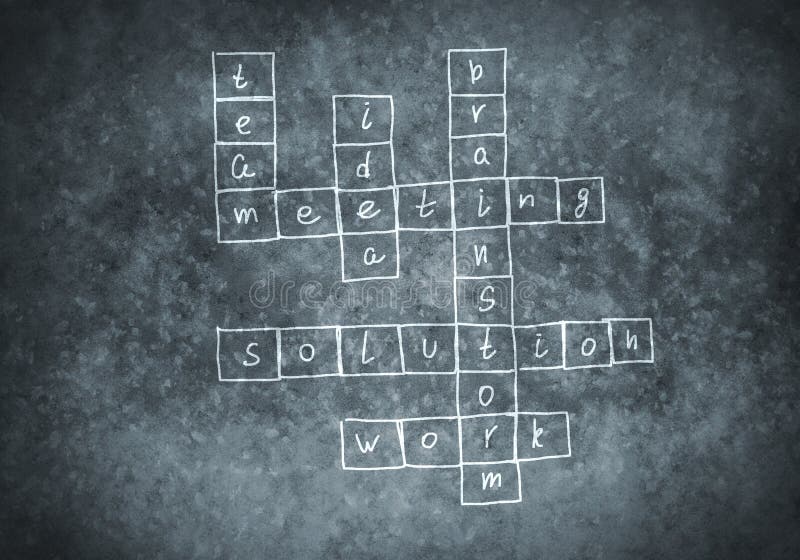 Parole Incrociate Disegnate Gesso Immagine Stock - Immagine di corso ...