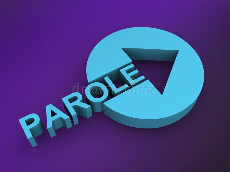 Parole word on purple stock illustration. Illustration of prisoner ...