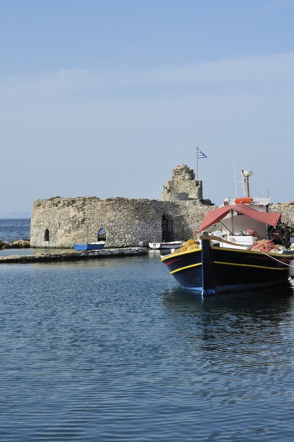 Paros port stock photo. Image of fortification, fortifications - 21998446