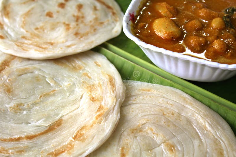 Parottas on the leaf stock photo. Image of parotta, delicacy - 66276406