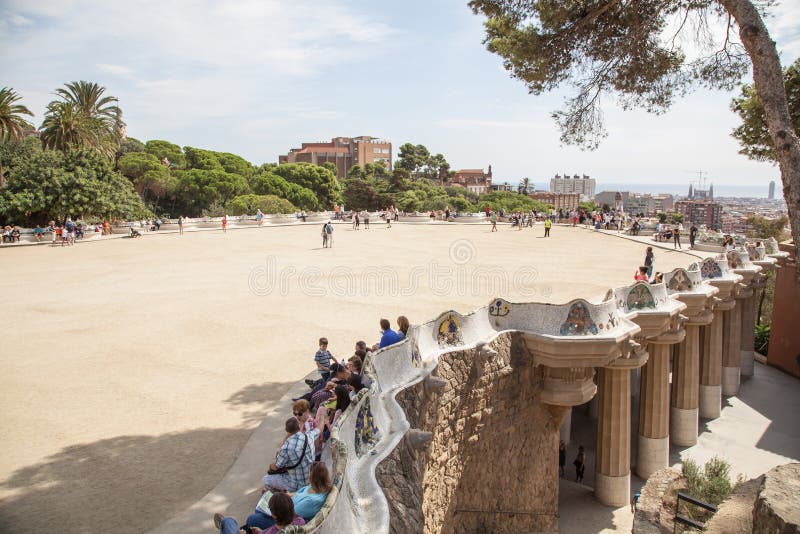 Parque Barcelona Catalunia Spain De Guell Imagem de Stock Editorial ...