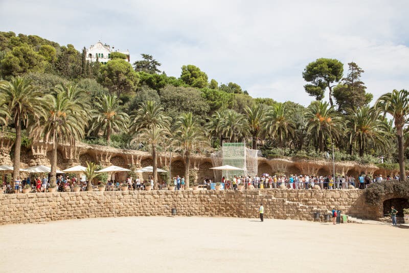 Parque Barcelona Catalunia Spain De Guell Fotografia Editorial - Imagem ...