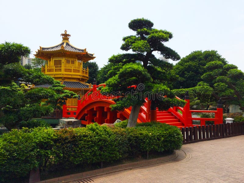 Parque Do Jardim De Lin Nunnery Zen Do Qui Foto de Stock - Imagem de ...