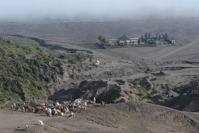 Parque Nacional De Bromo-Tengger-Semeru Na Ilha De Java Foto de Stock ...
