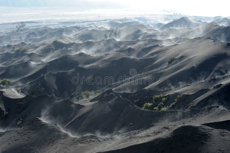 Parque Nacional De Bromo-Tengger-Semeru Na Ilha De Java Foto de Stock ...