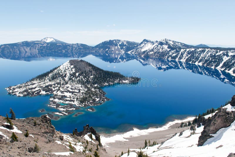 Parque Nacional Do Lago Crater, Oregon Foto de Stock - Imagem de costa ...
